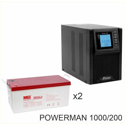 ИБП POWERMAN ONLINE 1000 Plus + MNB MМ200-12