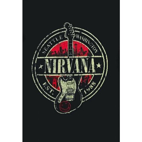 Плакат, постер Nirvana Нирвана рок-группа на холсте, размер 60х84см