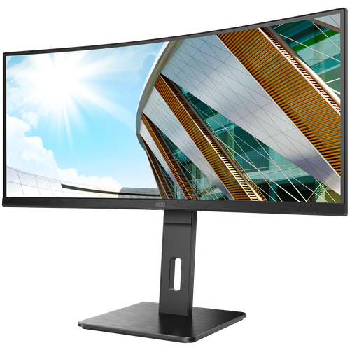 34" Монитор AOC CU34P2C, 3440x1440, 100 Гц, *VA, черный