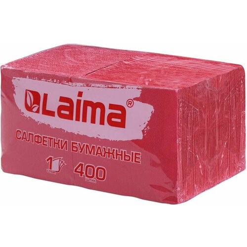 Салфетки Laima Big Pack бумажные красные 24*24см 400шт х2шт