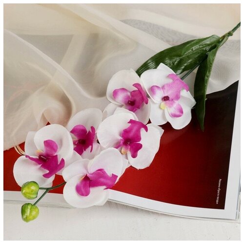 Цветы искусственные "Орхидея пышность" 60 см, белый 701086