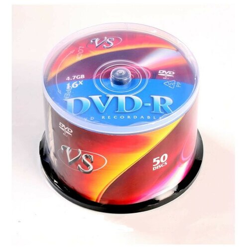 Носители информации DVD-R, 16x, VS, Cake/50, VSDVDRCB5001