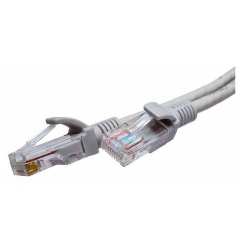 Патч-корд UTP 5e 4x2 26AWG (7x0.16mm) Cu LSZH серый 0,5м | код 10-0141 | супр (20шт. в упак.)