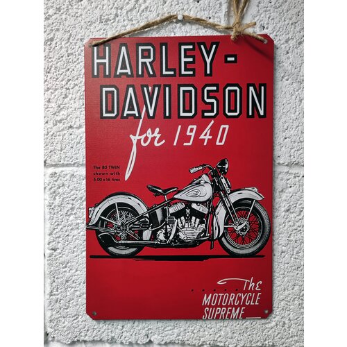 Готовый подарок, мотоцикл Харли Дэвидсон постер 20 на 30 см, шнур-подвес в подарок