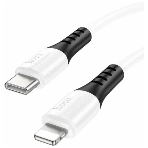 USB дата кабель Lightning to Type-C (PD), HOCO, X82, силиконовый, 1м, белый