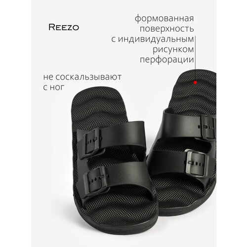 Шлепанцы Reezo, размер Российский размер 44 (размер производителя 46-47), черный