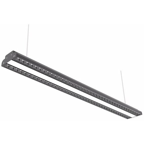 Светильник линейный светодиодный подвесной HB3260 LED SMD 3х20W 4200К угол 120 с поворотными боковыми частями цвет: черный