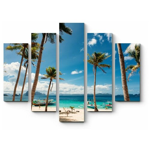 Модульная картина Райский пляж Эль Нидо85x68