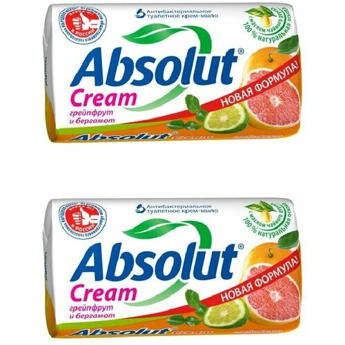 Мыло туалетное Absolut (Абсолют) Грейпфрут и бергамот, 90 г х 2 шт