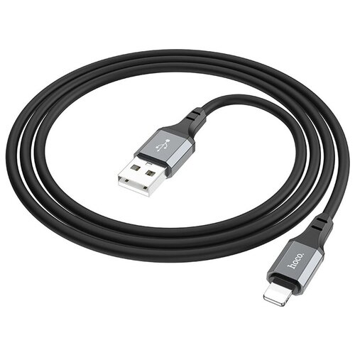 USB-кабель HOCO X86, 2.4A, 1 метр для iPhone 5/6 черный