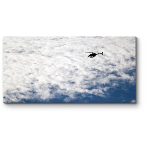Модульная картина Летящий в облаках 100x50