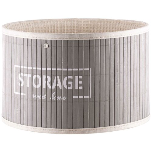 Корзина для хранения TODI "Storage" бамбук/текстиль 29х18 см