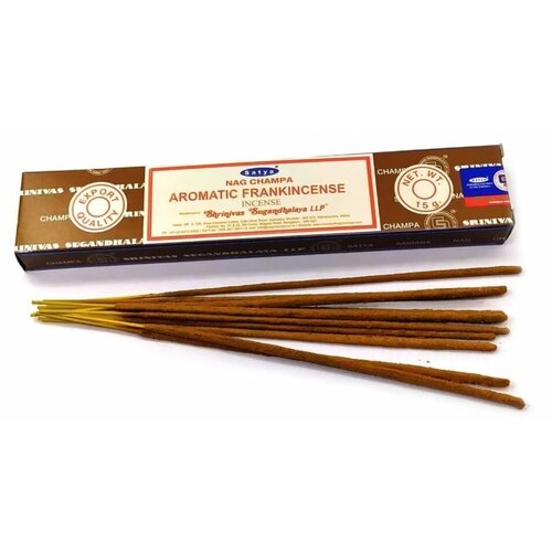 Satya Ароматный ладан - 15 гр, ароматические благовония, палочки, Aromatic Frankincense - Сатия, Сатья