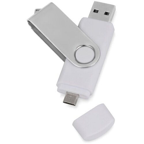 USB/micro USB-флешка на 16 Гб «Квебек OTG», белый