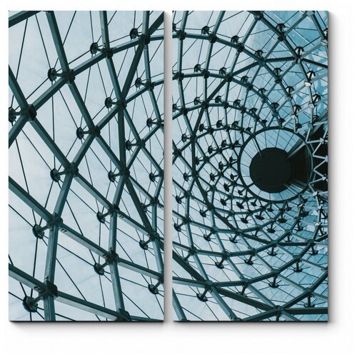 Модульная картина Стеклянный купол бизнес-центра 110x110