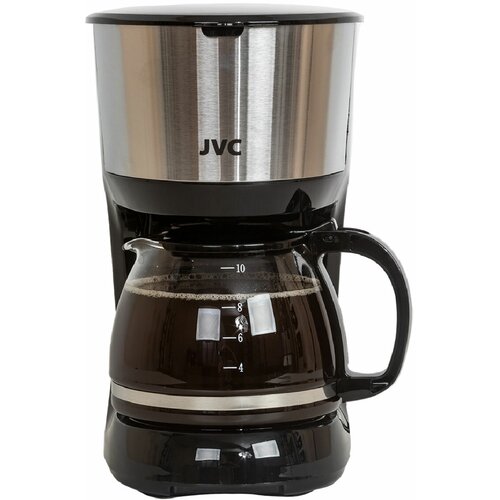 Кофеварка капельная JVC со стеклянным кофейником 1,25 л и многоразовым фильтром, подогрев кофе, система Антикапля, 750 Вт