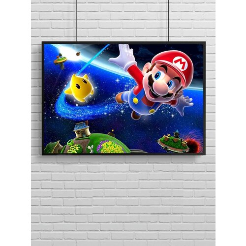 Постер, плакат на стену Супер Марио 49х33 см