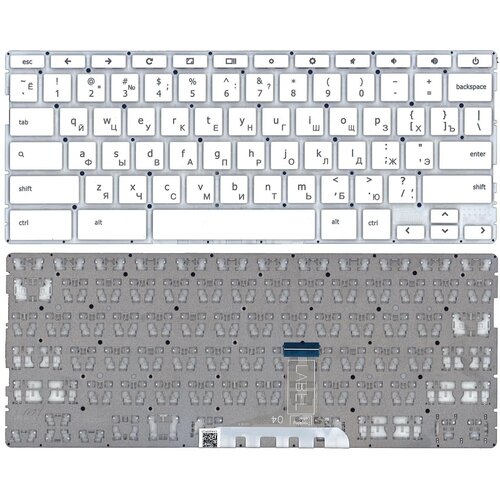 Клавиатура для ноутбука HP Chromebook 14A-NA Series, белая