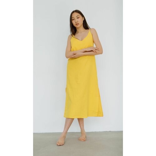 Платье  SIMPLE LINE, размер 42, желтый