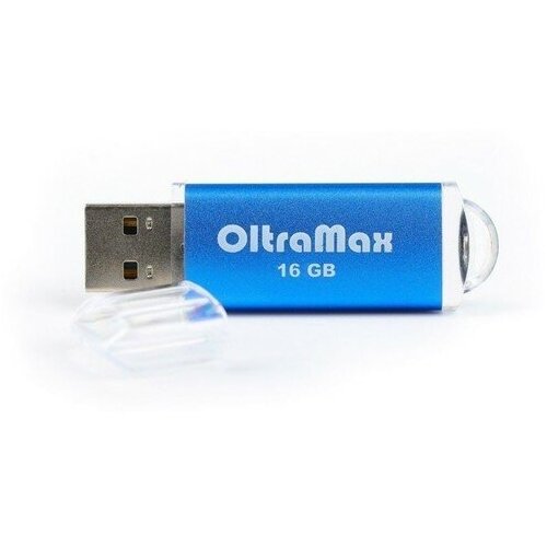 Флешка OltraMax 30, 16 Гб, USB2.0, чт до 15 Мб/с, зап до 8 Мб/с, синяя