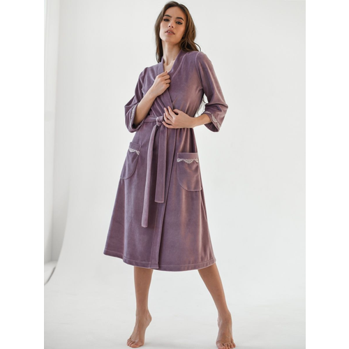 Халат  Текстильный Край, размер 58, фиолетовый