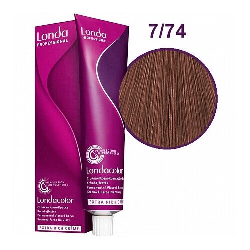 Londa Professional Стойкая крем-краска Londacolor Creme Extra Rich, 7/74 блонд коричнево-медный