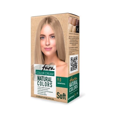 Стойкая крем-краска для волос Fara Natural Colors Soft тон 352 Шампань 9.0