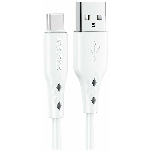 Кабель USB - Type-C, Borofone BX48, 100 см, белый, 1 шт.