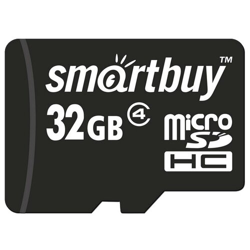 Карта памяти SmartBuy microSDHC 32 ГБ Class 4, черный