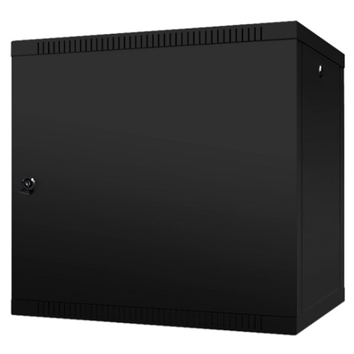 Телекоммуникационный серверный шкаф 19 дюймов настенный 9U 600х450 черный дверь металл, Alvm-m9.450b
