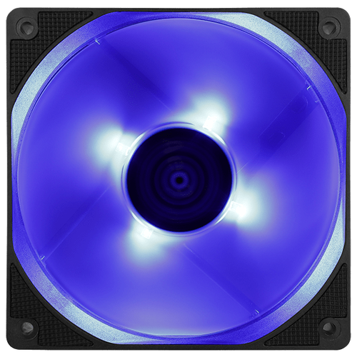 Вентилятор для корпуса AeroCool Motion 12 Plus, черный/синий/синяя подсветка