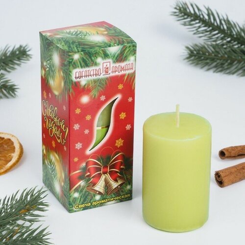 Свеча ароматическая новогодняя "Исполнение желаний", 4×6 см, в коробке