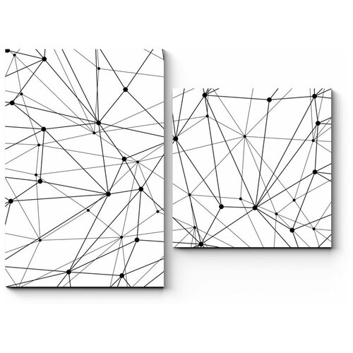 Модульная картина Точки и линии 110x83