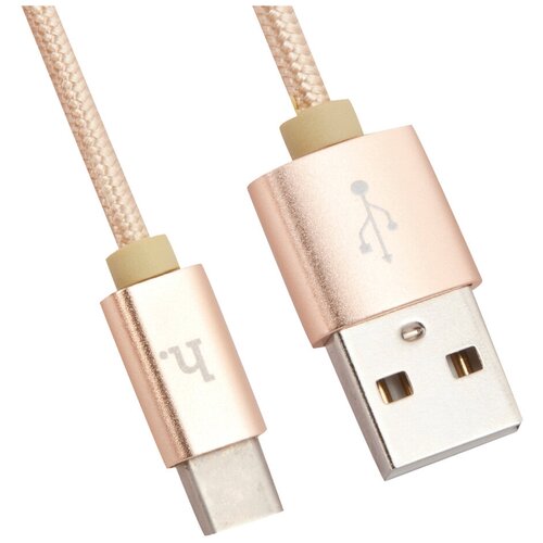 USB кабель Hoco X2 Knitted Micro (L=1м) золото