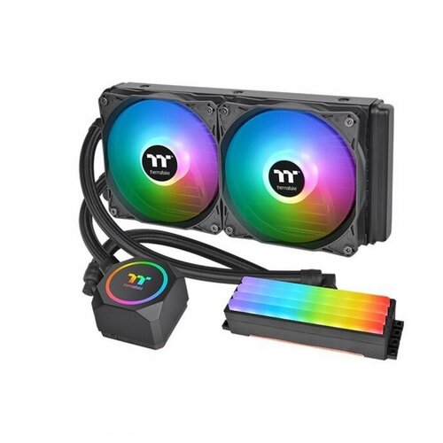 Система водяного охлаждения для процессора Thermaltake Floe RC240 CPU & Memory AIO Liquid Cooler, черный/черный/RGB