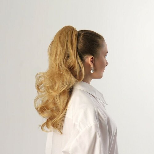 Queen fair Хвост накладной, волнистый волос, на крабе, 40 см, 150 гр, цвет блонд(#HTY22)