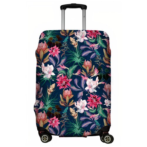 Чехол для чемодана LeJoy, размер M, розовый, синий