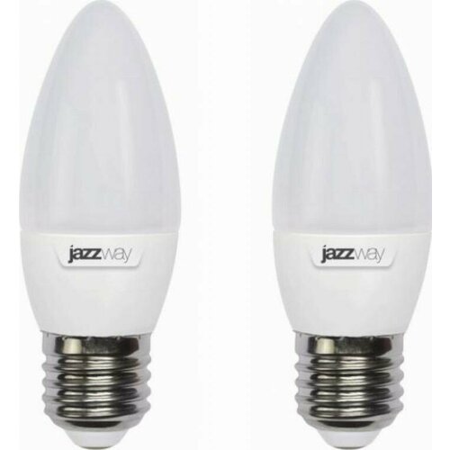 Светодиодная лампа JazzWay PLED Power 7W 4000K 560Лм E27 свеча (комплект из 2 шт)
