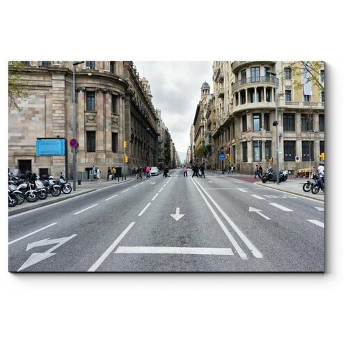 Модульная картина Пустая дорога в центре Барселоны50x33