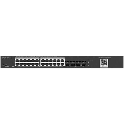 Reyee 24-Port Gigabit L2 Managed Switch, 24 Gigabit RJ45 Ports, 4 SFP Slots, 19-inch Rack-mountable Steel Case