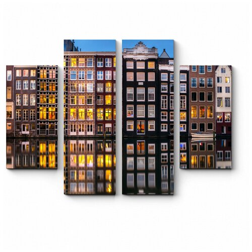Модульная картина Огни Амстердама 150x113
