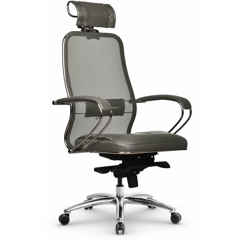 Компьютерное офисное кресло Metta Samurai SL-2.04 MPES, Светло-коричневое/Серое