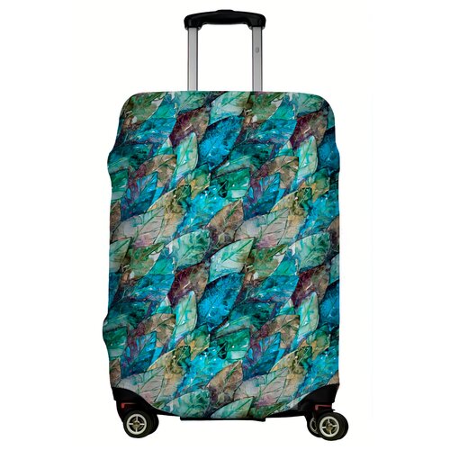 Чехол для чемодана LeJoy, размер S, голубой, зеленый