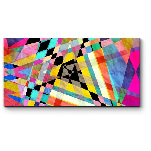 Модульная картина Пересечение цветов 70x35