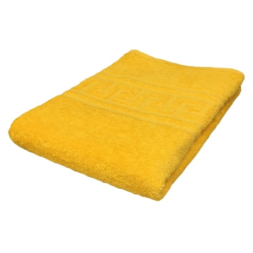 Полотенце махровое гладкокрашеное 70х140, ярко-желтый 380 гр/м2