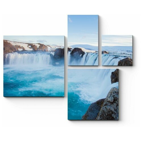 Модульная картина Знаменитый водопад Годафосс, Исландия122x102