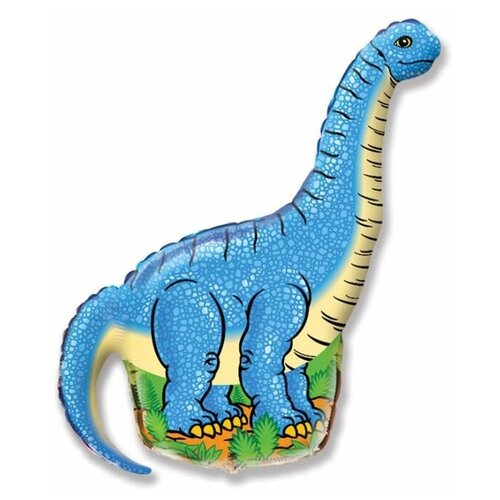 Шар фольгированный 43" «Динозавр», цвет голубой