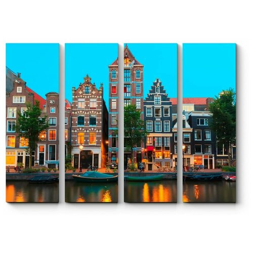 Модульная картина Амстердам каким мы его знаем 100x75