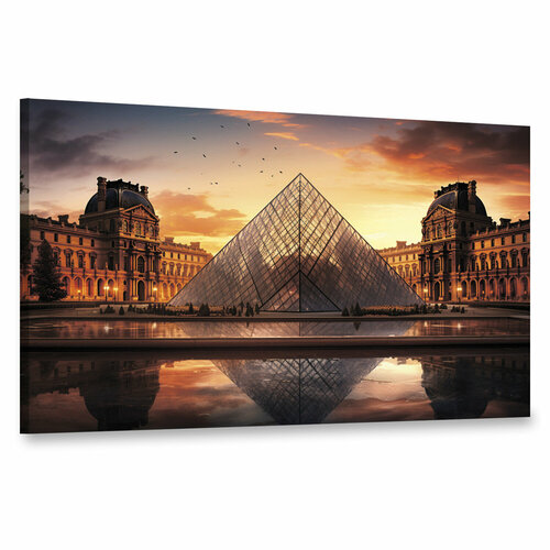 Интерьерная картина 100х60 "Парижская канва"
