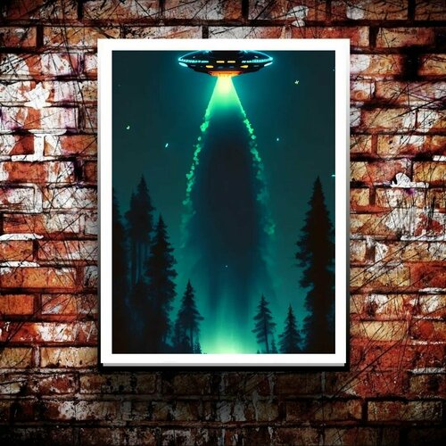 Постер "UFO - НЛО" из коллекции "Креатив" А4